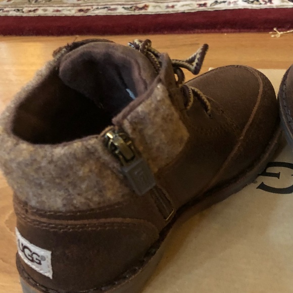 UGG | Shoes | Bnib Ugg T Orin Wool Boys Size 1 Boots Dark Brown | Poshmark